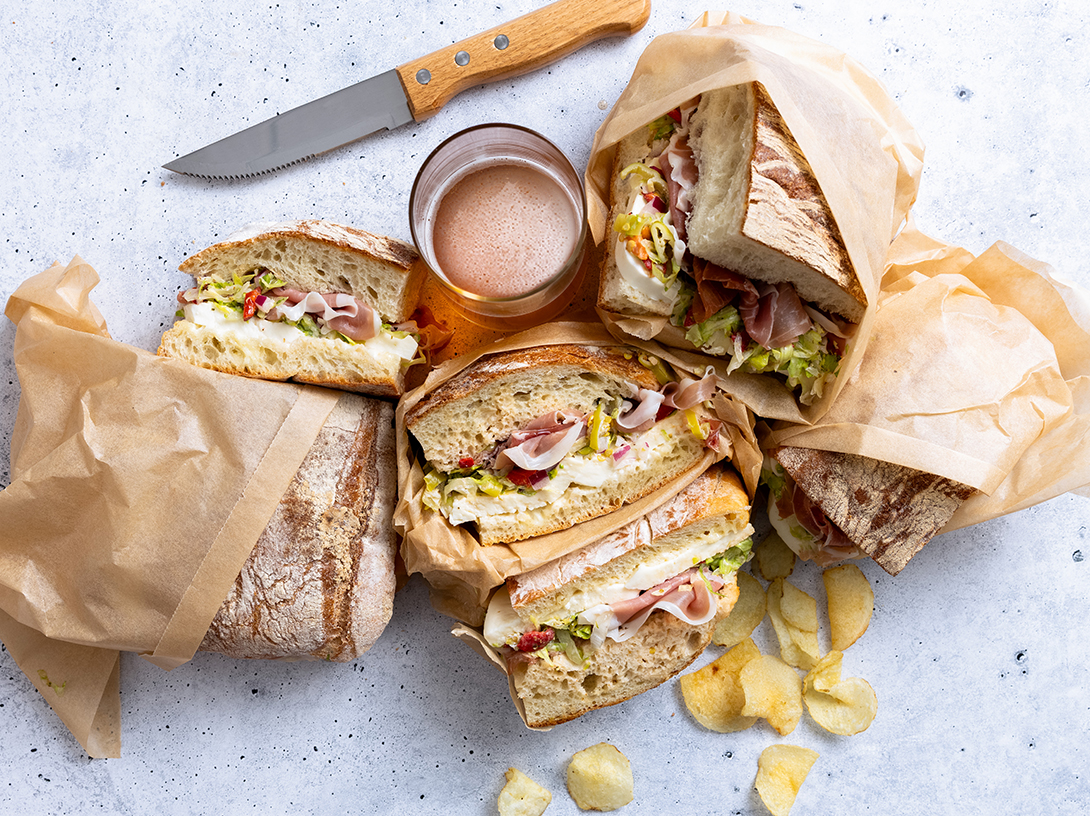 Prosciutto di Parma PDO Chopped Salad Sandwich - Prosciutto Di Parma
